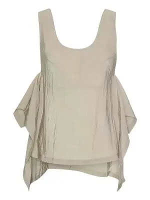 Henrik Vibskov Ruffled Asymmetric Blouse - Neutrals
