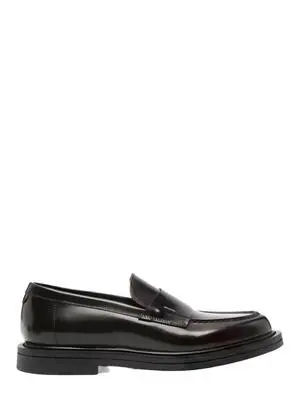 THE ANTIPODE Leather Penny Loafers - Black