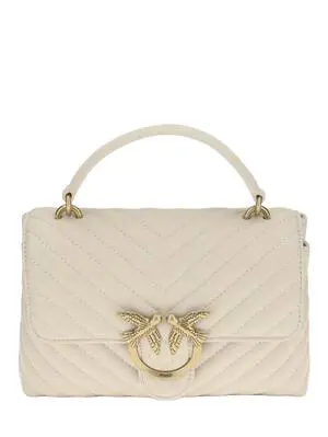 Pinko Love Lady Mini Leather Handbag - White