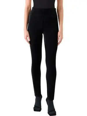 Akris Meva Stretch Velvet Leggings - Black