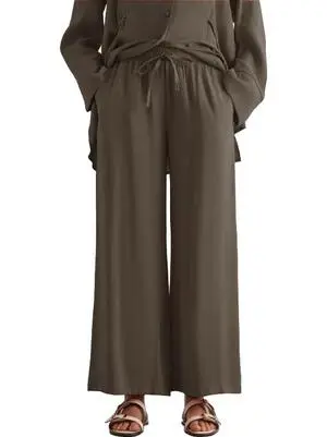 MIZALLE Relaxed Drawstring Pants - Mink