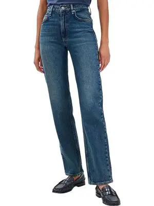 RAG & BONE Harlow Mid-Rise Straight-Leg Jeans