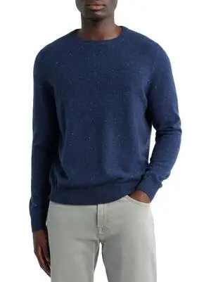 Nordstrom Cashmere Crewneck Sweater - Navy Donegal