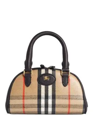 Burberry Bowling Leather Blend Bag - Beige