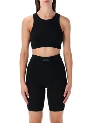 Fear Of God Ribbed Crop Top - Jet Black