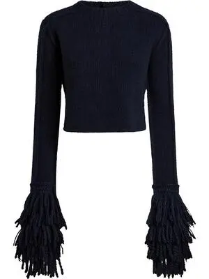 ETRO Fringed Wool-Blend Cardigan
