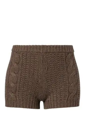 Magda Butrym Cable-knit Cashmere Shorts - Brown