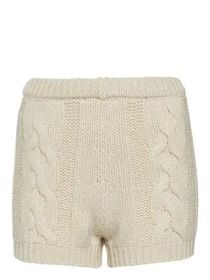 Magda Butrym Cable-knit Cashmere Shorts - Neutrals