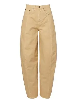 Victoria Beckham High-rise Barrel-leg Jeans - Yellow