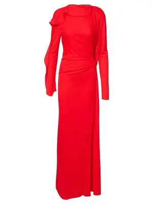 Victoria Beckham Draped Maxi Dress - Red