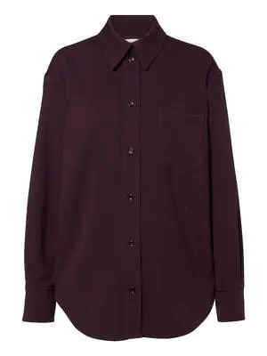 Victoria Beckham Satin Pajama Shirt - Purple