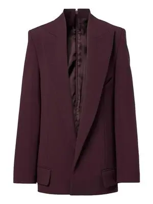 Victoria Beckham Single-breasted Blazer - Burgundy