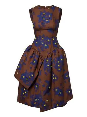 SHUSHU/TONG Bow-detailed Cutout Top - Multicoloured