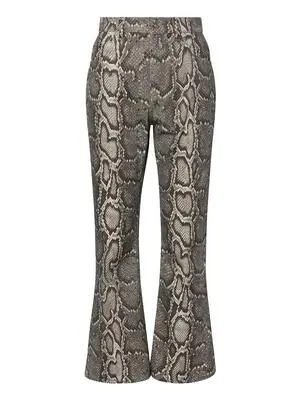 Gabriela Hearst Ezra Snake-effect Bootcut Jeans - Grey