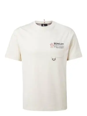Moncler Logo Cotton Jersey T-shirt - White