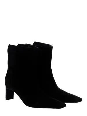 Khaite Ona 55 Suede Ankle Boots - Black