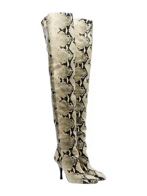 Khaite Colt 100 Leather Over-the-knee Boots - White