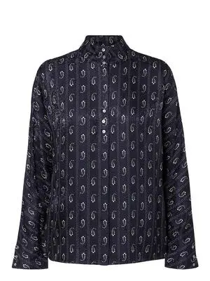 Tory Burch Paisley Jacquard Shirt - Blue