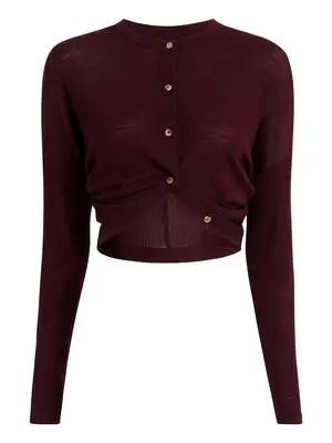 KHAITE Finn Cropped Merino-Wool Cardigan