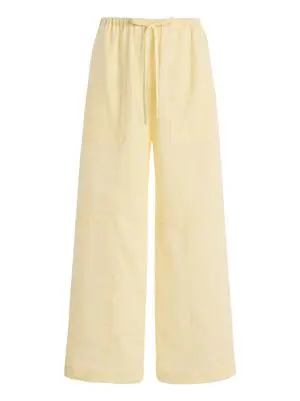 Bondi Born Leiden Linen Wide-leg Pants - Yellow