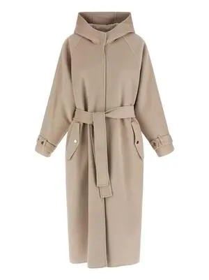 Pinko Wool Cloth 'cartoccio' Coat - Beige