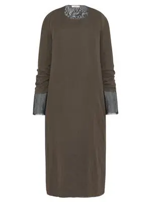 THE ROW Catia Cotton Dress - Brown