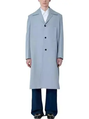 Gucci Notched-lapel Wool Coat - Grey