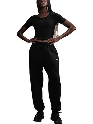 Nike Phoenix Fleece Oversized Pants - Black