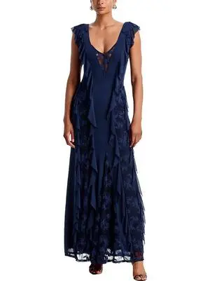 AFRM Afrm Trista Maxi Dress Black Iris