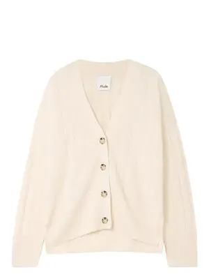 ALLUDE Cashmere And Silk-blend Cardigan - Cream
