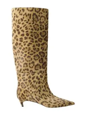 JIMMY CHOO Maxima 35 Leopard-print Knee Boots - Animal Print