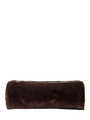 Proenza Schouler Silo Shearling Clutch - Brown