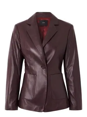 JOSEPH Glenview Leather Blazer - Purple