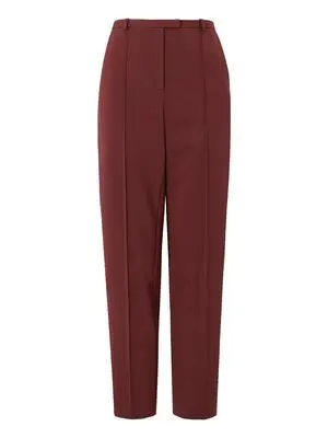 Loulou De Saison Malka Wool-blend Twill Skinny Pants - Burgundy