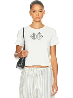BODE Diamond Monogram Tee - Cream