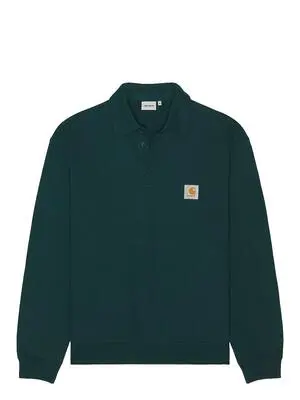 Carhartt Work In Progress Polo Sweatshirt - Dark Fir