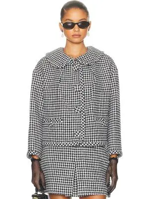 Marc Jacobs Gingham Tweed Jacket - Black Multi