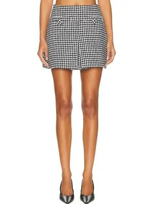 Marc Jacobs Gingham Tweed Mini Skirt - Black Multi