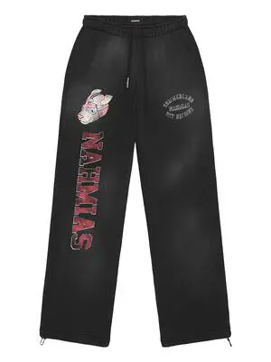 NAHMIAS Des Nations Wide Sweatpants In Black - Aged Black