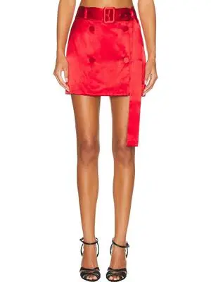 FERRAGAMO Mini Skirt - Dark Red & New Red
