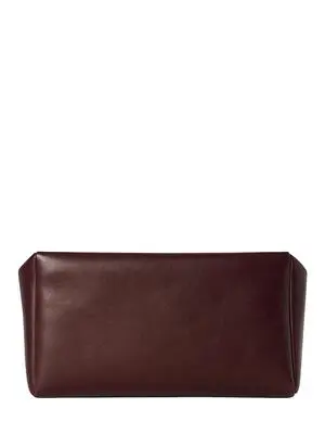 THE ROW Squared Compact Clutch Burgundy Ans
