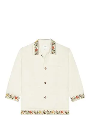 FOUND Kantha Floral Work Jacket - Sand
