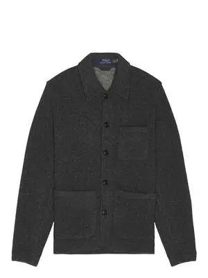 Polo Ralph Lauren Brushed Double Knit Chore Jacket - Dark Charcoal Heather