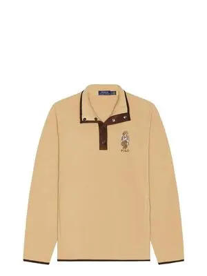 Polo Ralph Lauren Fleece Heritage Bear Mockneck Sweatshirt - Camel