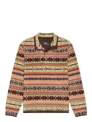 Polo Ralph Lauren Printed Fleece Mockneck Pullover - Camel