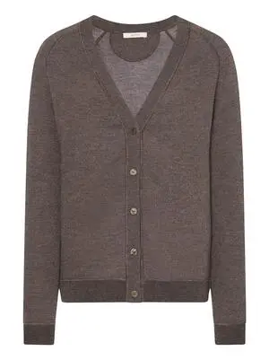 THE ROW Liberty Cashmere Cardigan - Faded Brown