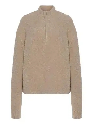 THE ROW Lethara Sweater In Cashmere, Alpaca, And Silk - Beige