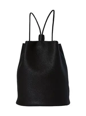 THE ROW Joe Leather Backpack - Black