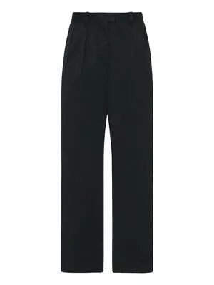 THE ROW Alfidis Pant In Cotton And Cashmere - Black