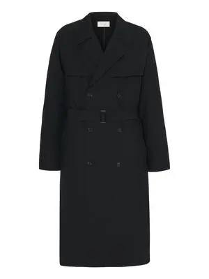 THE ROW Finnian Coat In Virgin Wool - Black